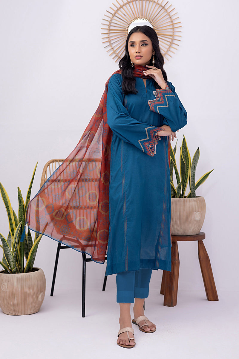 Lakhany 03 Piece Ready to Wear Dyed Embroidered Suit - LG-SS-0500 – Babus Clothing