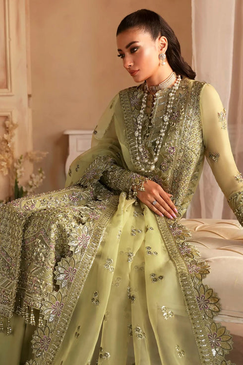 Akbar Aslam Organza 3 Piece Suit Seren – Babus Clothing