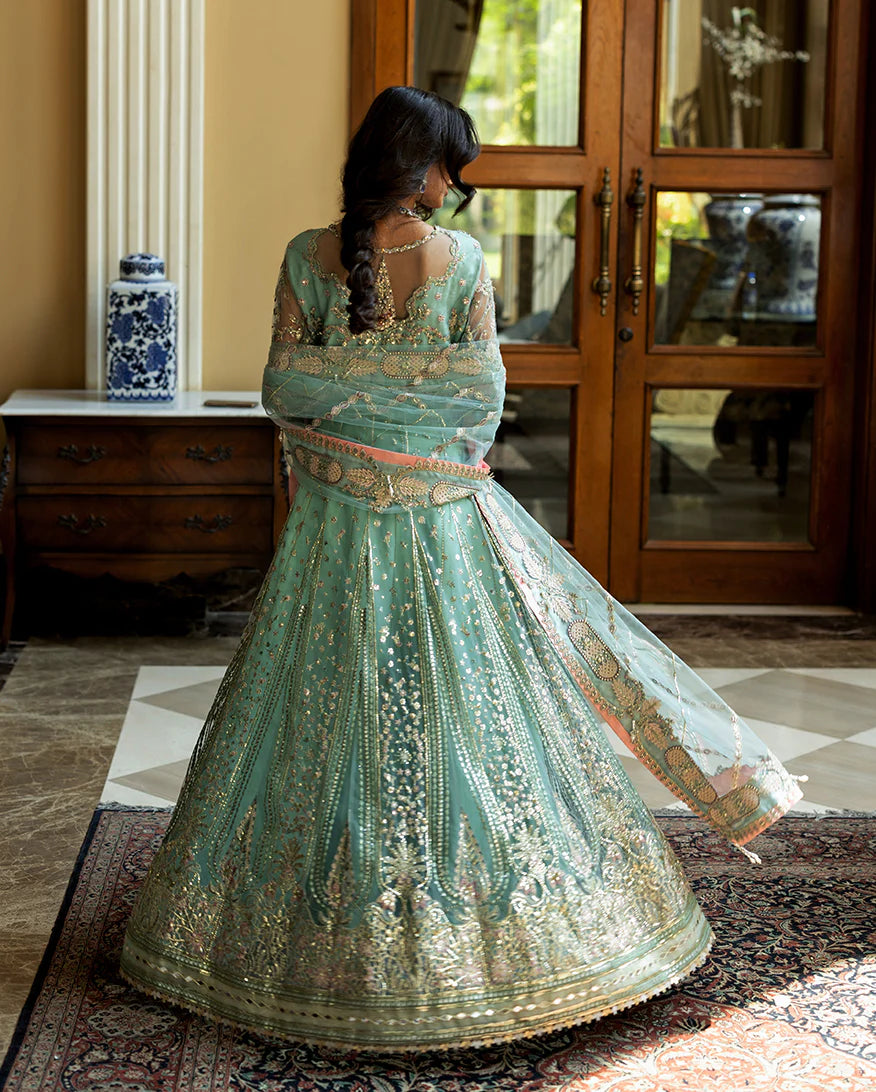 Mushq Embroidered sequined Net Suit Bindu – Babus Clothing