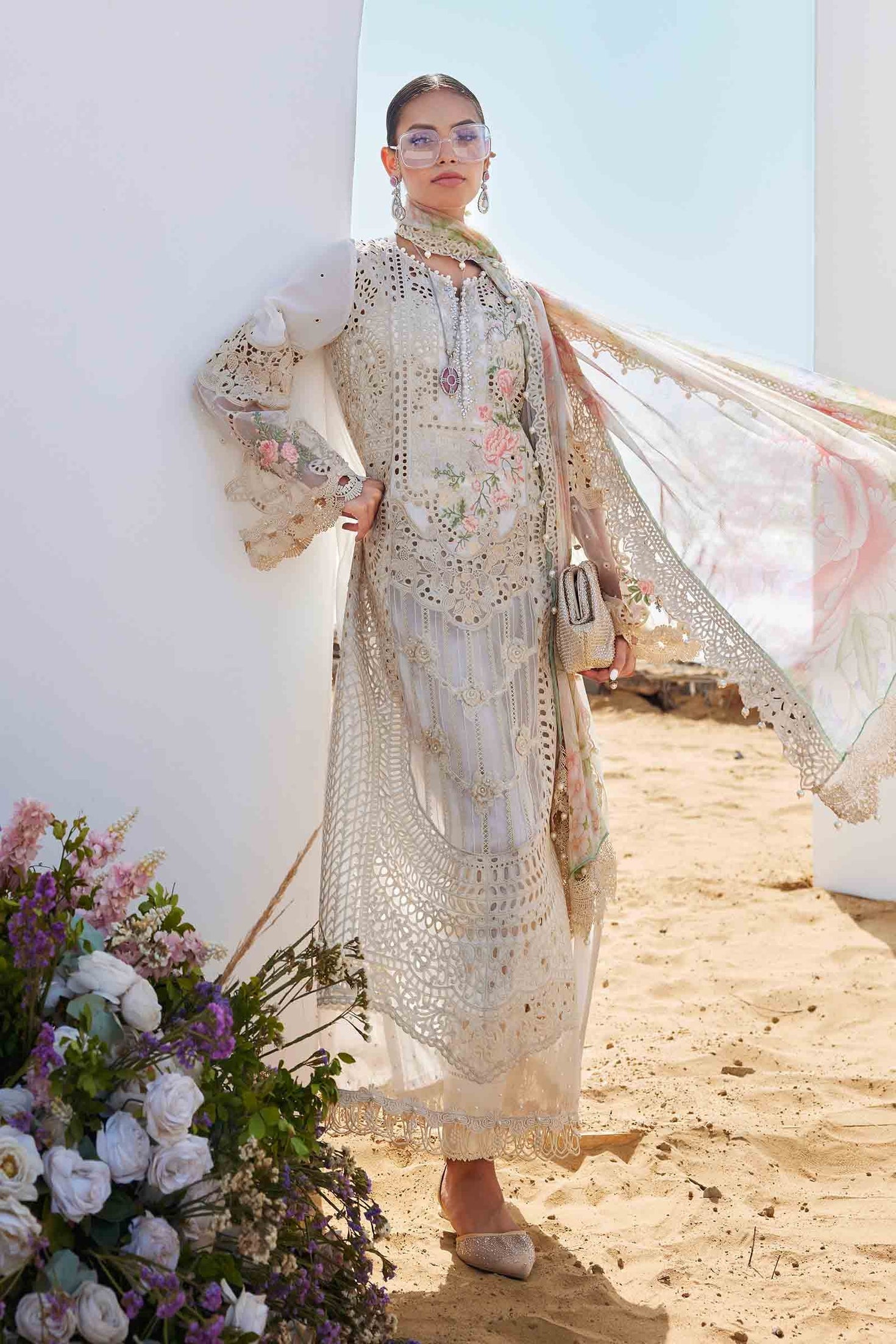 Maria B Embroidered Lawn Suit | EID LAWN-25-07 – Babus Clothing