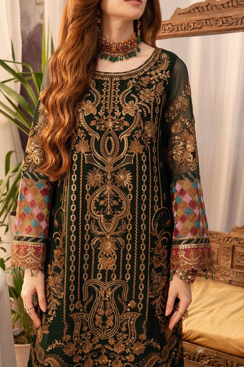 Imrozia chiffon 3 Piece Suit I-204 Mehak – Babus Clothing