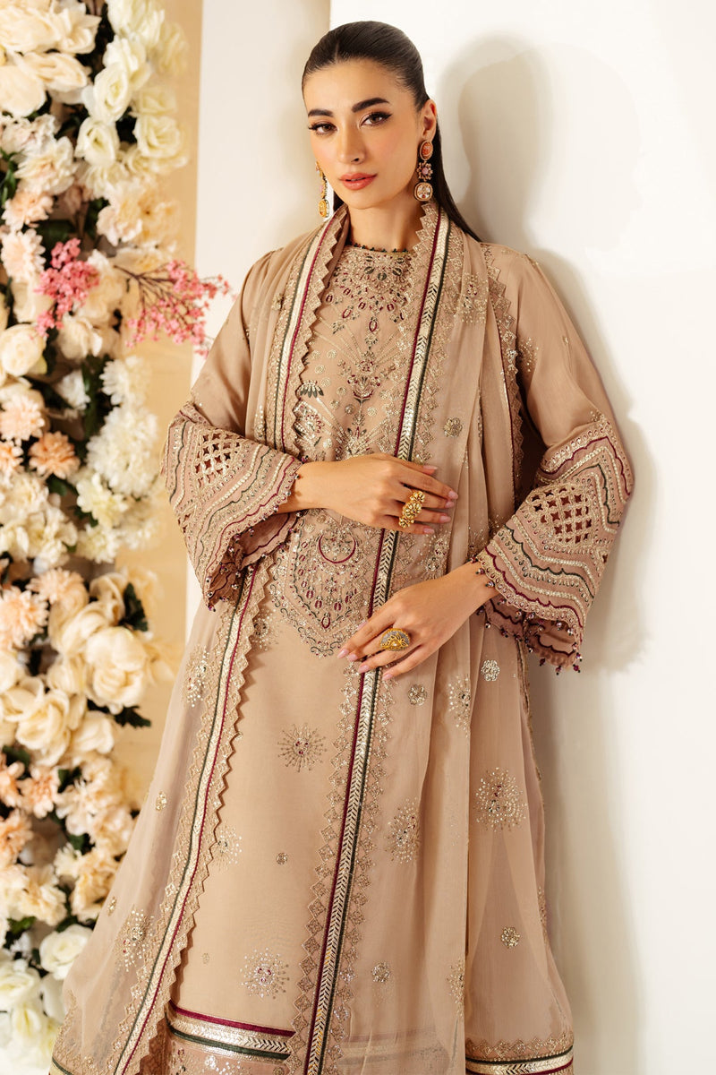 Alizeh Raw Silk 3 Piece Suit AF-RS-06-Oak – Babus Clothing