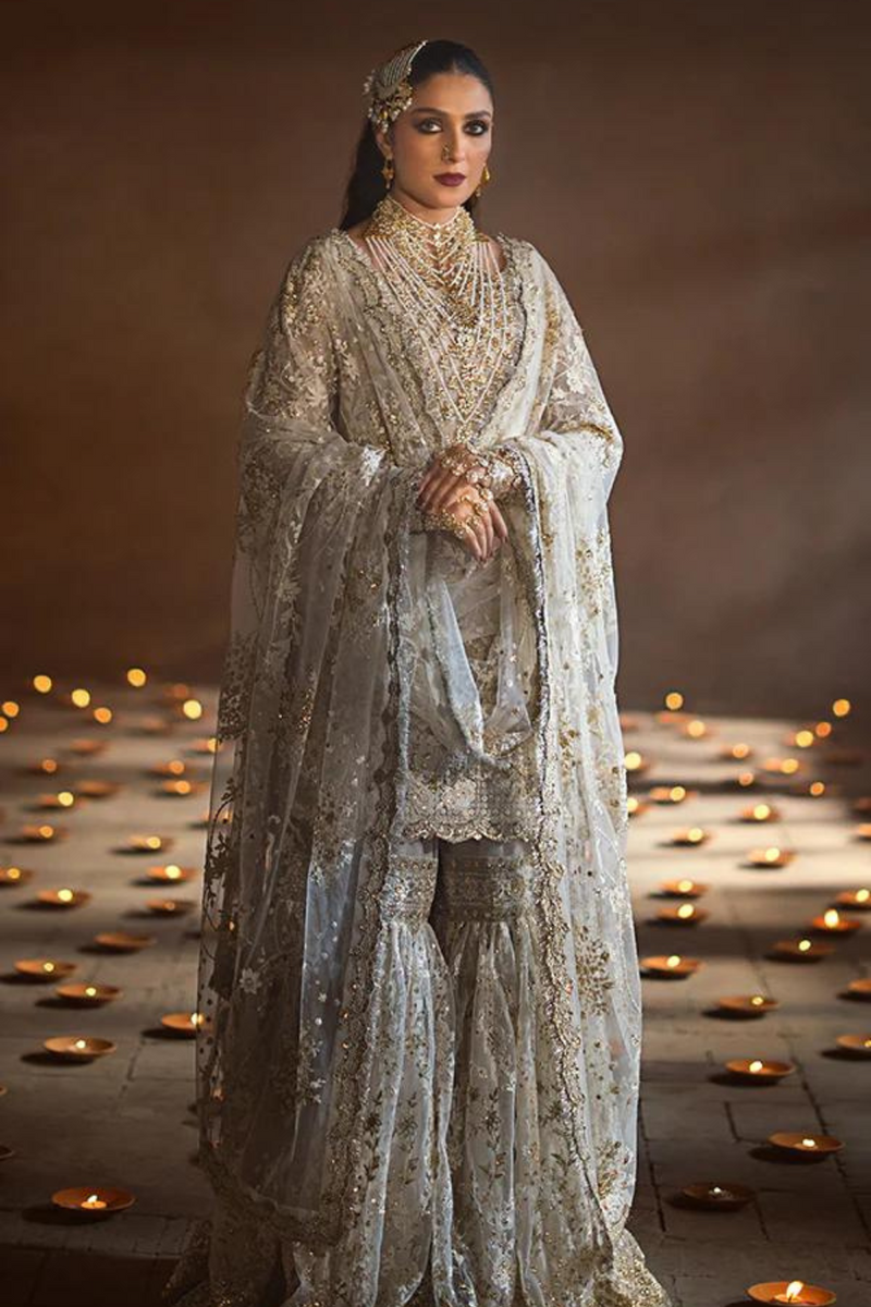 Erum Khan Net 3 Piece Suit MASTANI – Babus Clothing