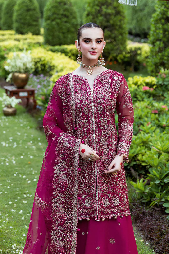 Ramsha Embroidered Organza Suit SF-03- MAHER – Babus Clothing