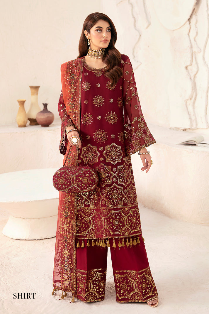 Alizeh Embroidered Chiffon 3 Piece Suit AWEEN - V17D06 – Babus Clothing